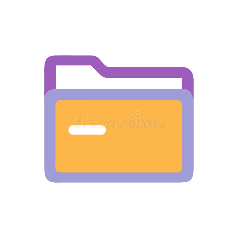 Folder Icon for File Organization Stock Illustration - Illustration of ...