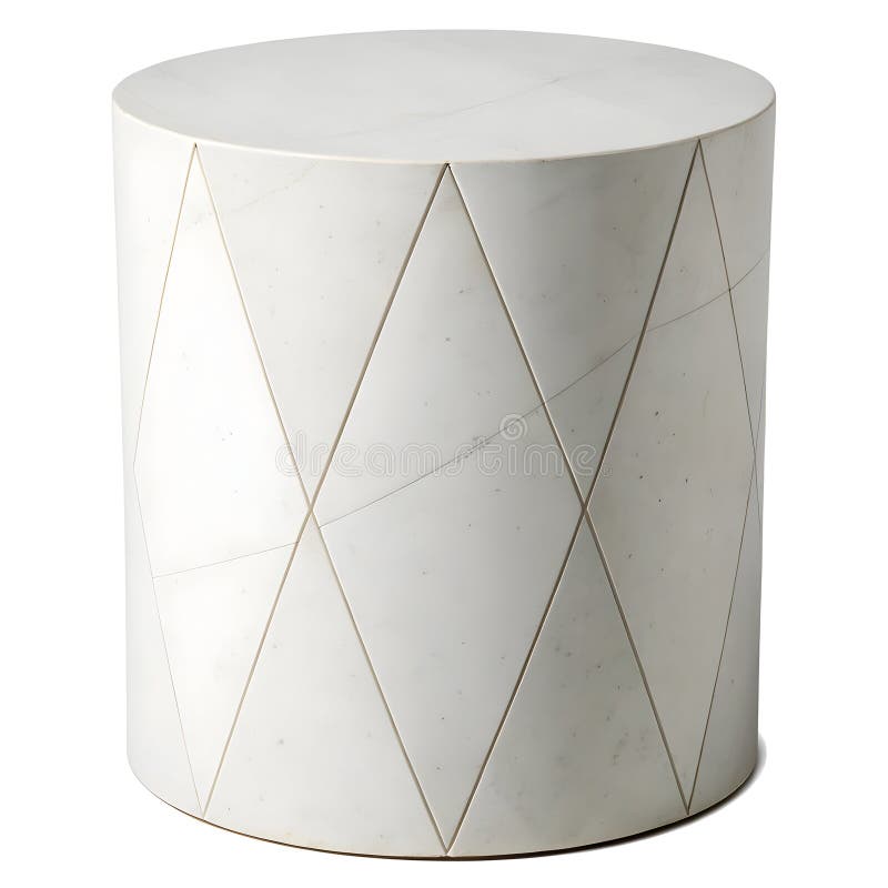 Geometric Cylinder Shape Isolated on White Background Stock ...