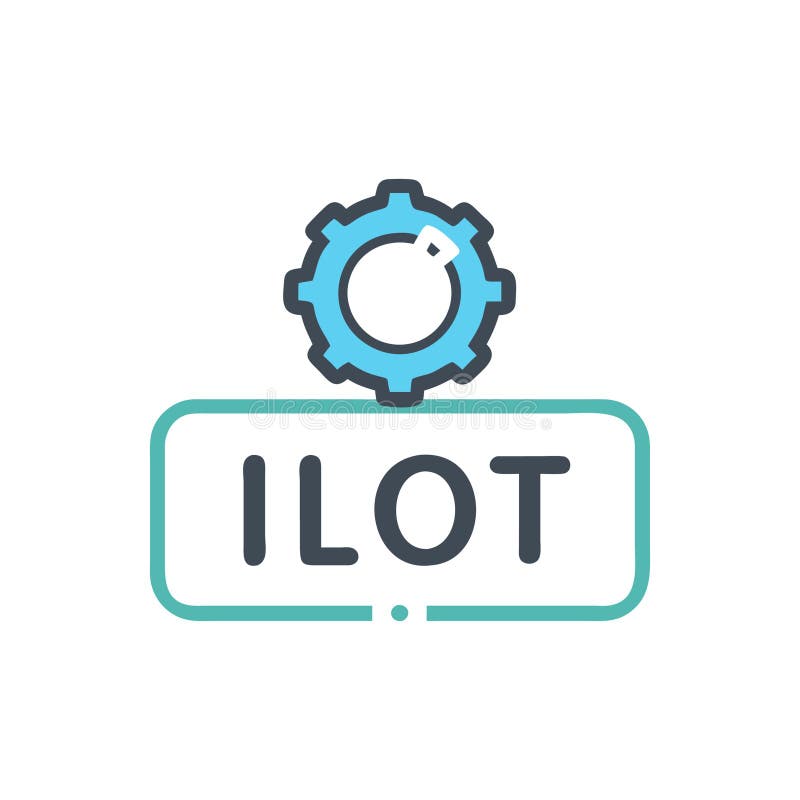 Icon of IIoT for Smart Manufacturing Stock Image - Illustration of ...