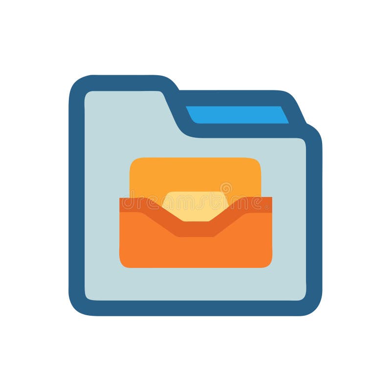 Icon Representing Inbox Folders Stock Vector - Illustration of ...