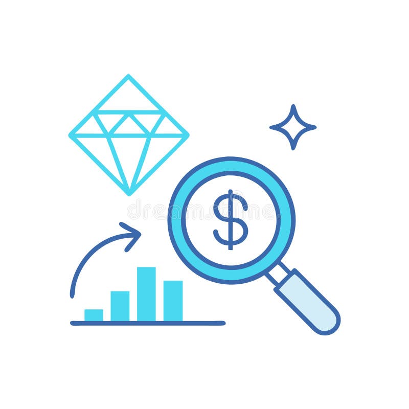 Key Brand Valuation Icon stock vector. Illustration of management ...