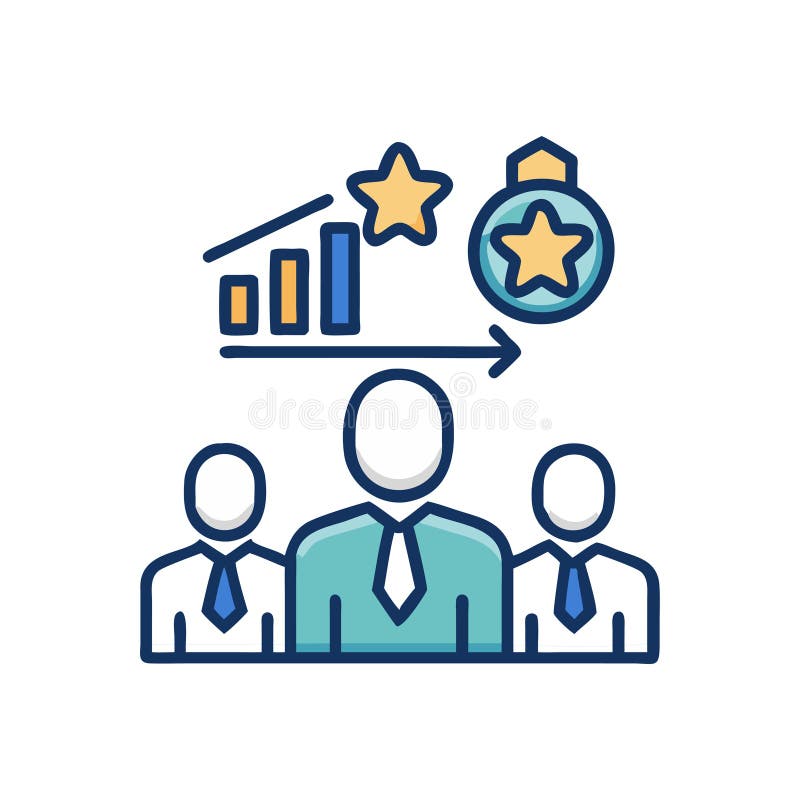 Business Leadership Evaluation Icon Stock Vector - Illustration of ...