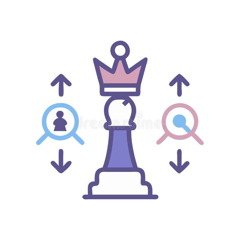 Leadership Strategy Planning Icon Stock Vector - Illustration of value ...