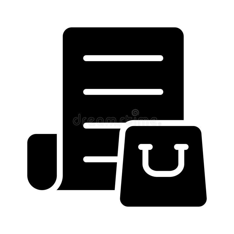 Icon Representing a List of Shopping Items Stock Vector - Illustration ...