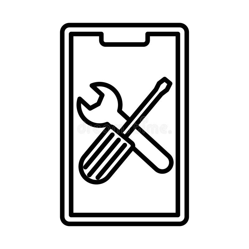 An Icon Representing Mobile Device Repair, Symbolizing Phone Fixes or ...