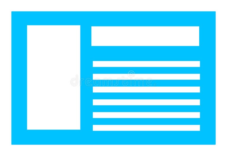 Icon Representing Newspaper Layout Featuring Column Text, Material ...