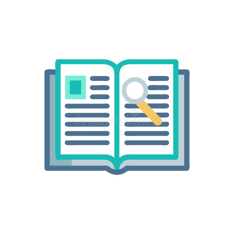 Open Encyclopedia Icon for Research Stock Illustration - Illustration ...