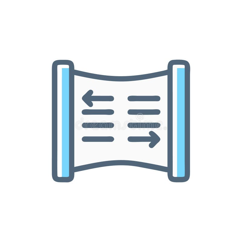 Open Scroll Icon for Historical References Stock Illustration ... Open Scroll Icon for Historical References Stock Illustration ...