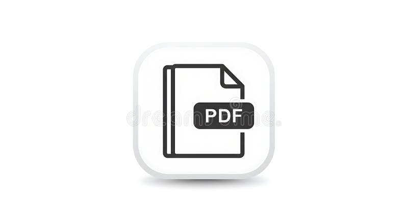 Icon Representing a PDF File. Features a Simplistic, Stylized Document ...