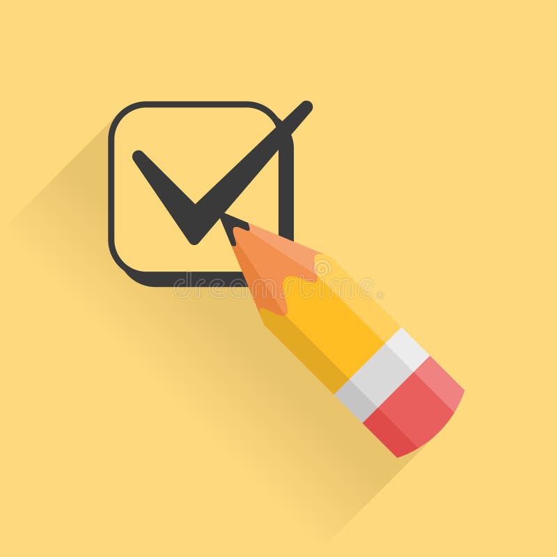 Icon Representing Pencil Checkbox Stock Illustrations – 2 Icon ...
