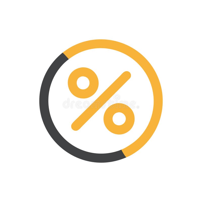 Percentage Symbol Icon for Educational Use Stock Illustration ...