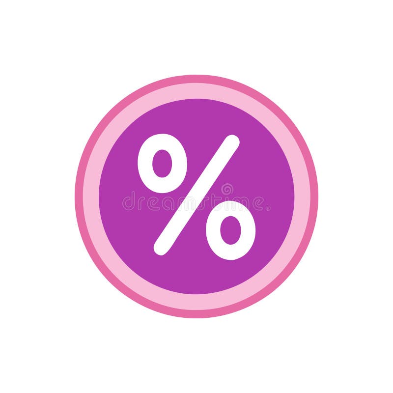 Percentage Symbol Icon for Math Education Stock Illustration ...