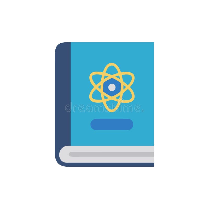 Physics Book Icon for Academic Reference Stock Illustration ...