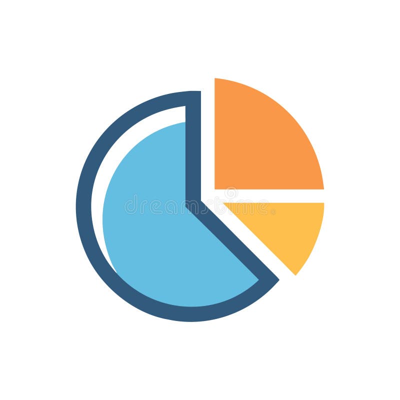 Pie Chart Icon for Data Visualization Stock Illustration - Illustration ...