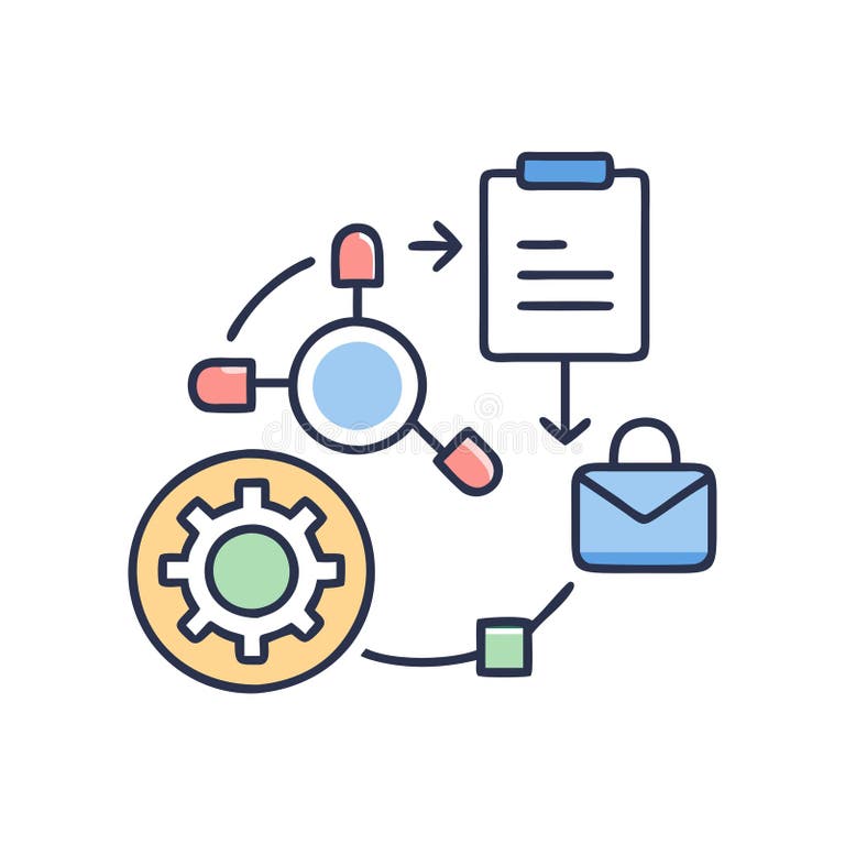 Business Process Audit Icon Stock Vector - Illustration of insights ...