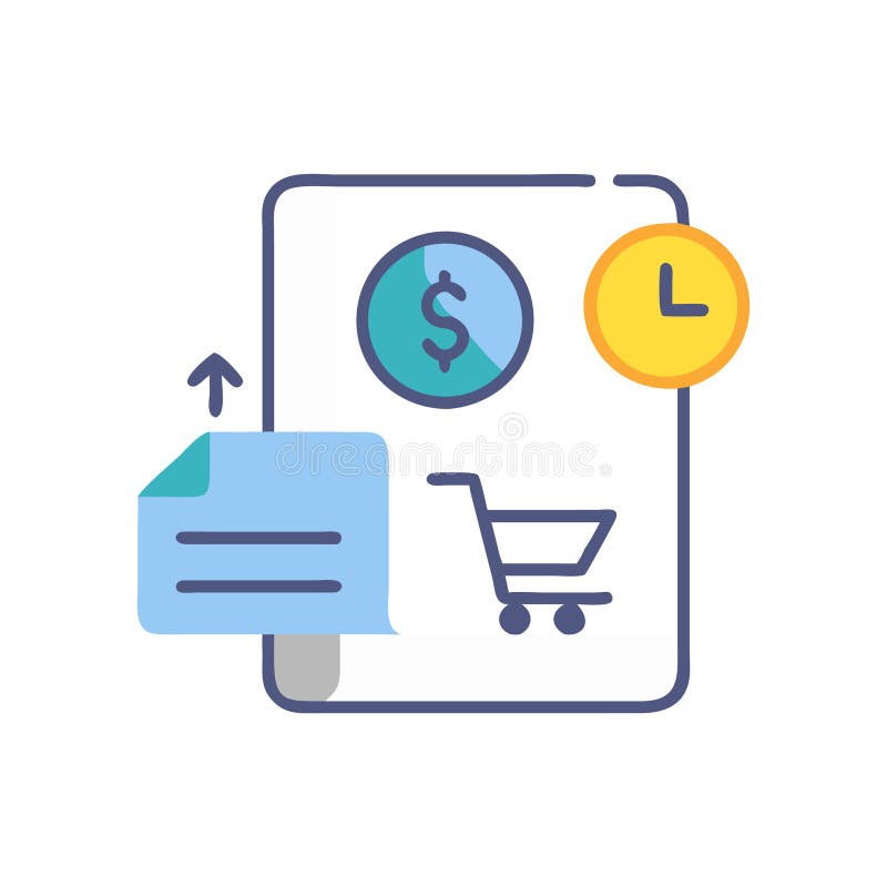 Purchase History Icon for E-Commerce Stock Vector - Illustration of ...
