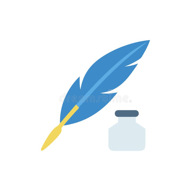 Quill Icon for Writing stock illustration. Illustration of icon - 359934375