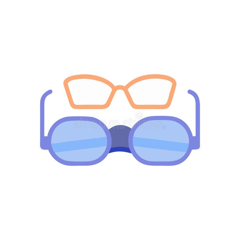 Reading Glasses Icon for Educational Use Stock Illustration ...