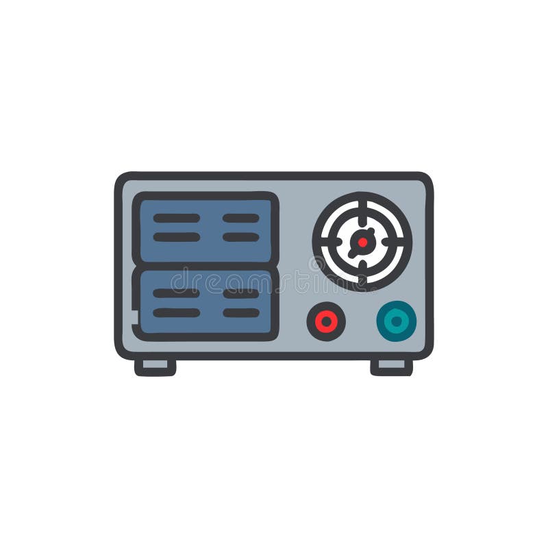 Reliable DC Power Supply Icon for Control Stock Illustration ...