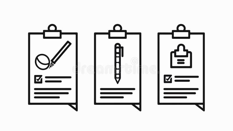 Professional Review Checklist Icon for Feedback-Driven Designs Stock ...