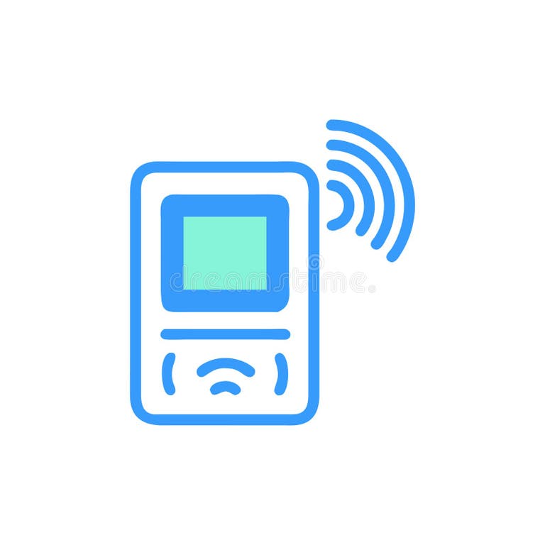 RFID Reader Icon for Scanning Stock Illustration - Illustration of ...