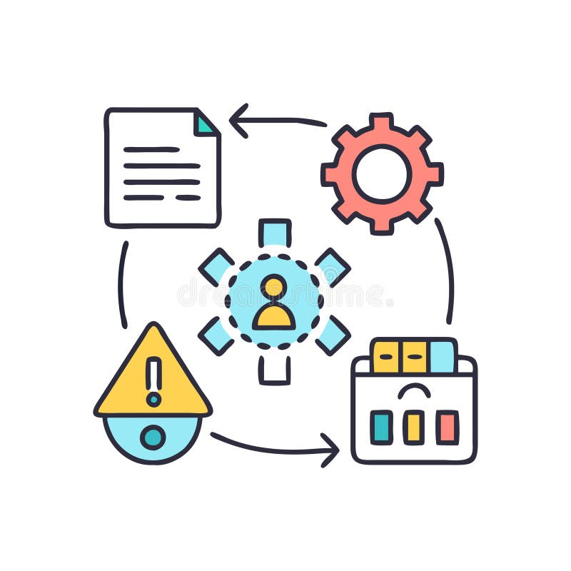 Business Risk Management Framework Icon Stock Vector - Illustration of ...