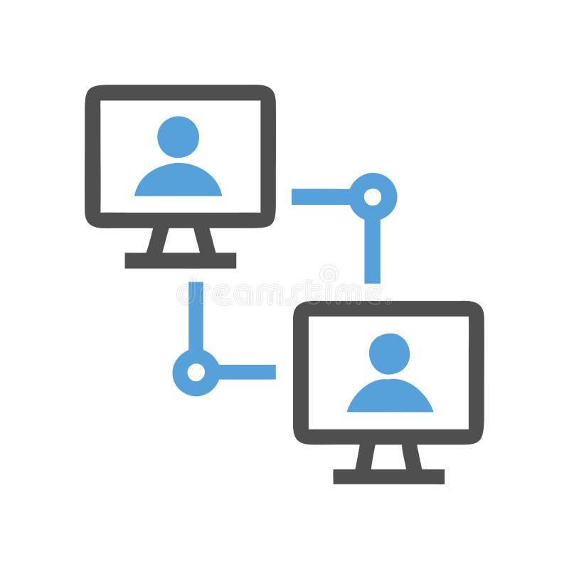 Icon Representing Screen Sharing Stock Vector - Illustration of ...
