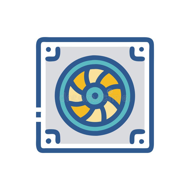 Server Cooling Fan Icon for Thermal Regulation Stock Illustration ...