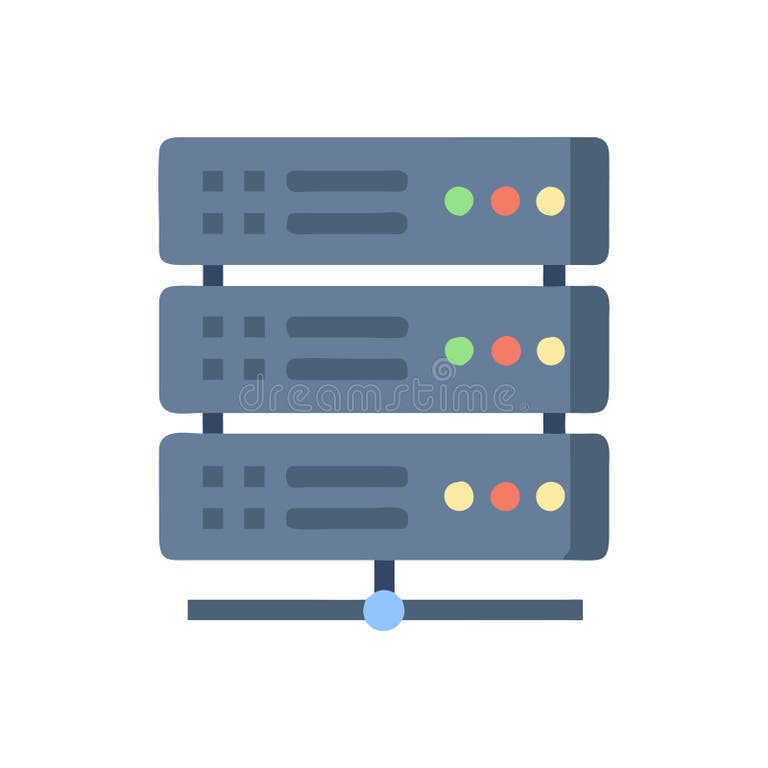 Server Rack Icon for Data Center Organization Stock Vector ...