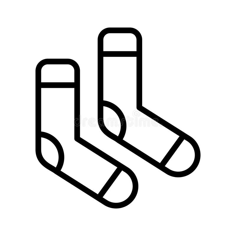Icon Representing a Simple Pair of Socks Stock Illustration ...