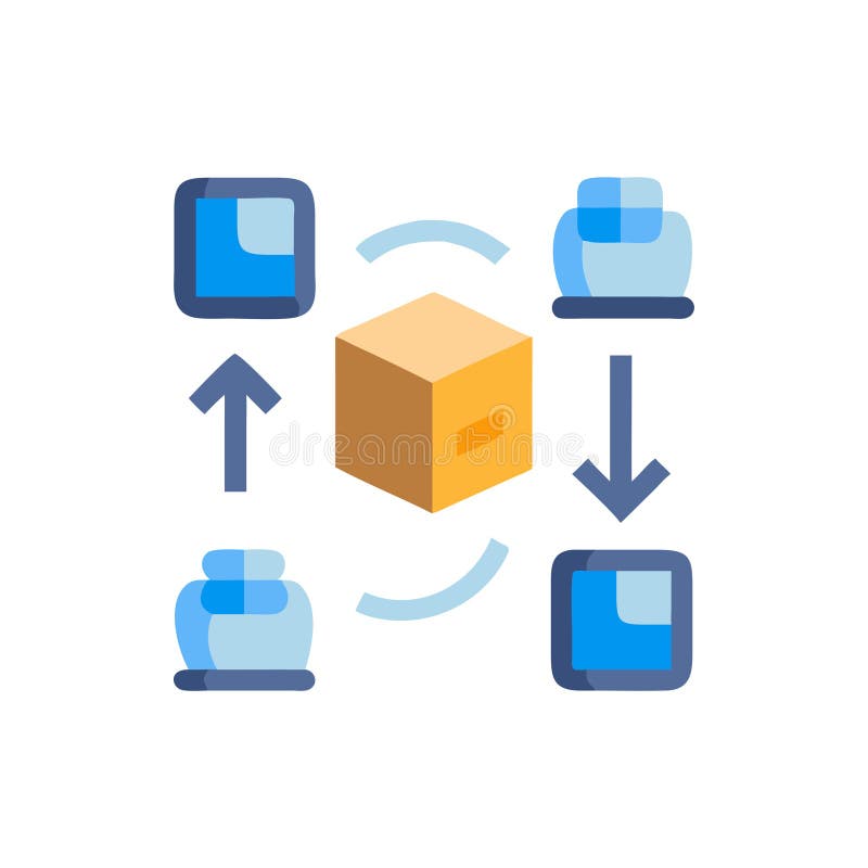 Supply Chain Icon for Logistics Management Stock Illustration ...
