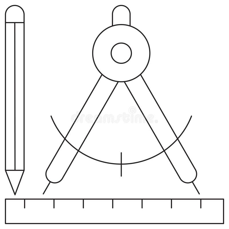 Compass ruler school stock vector. Illustration of mathematics - 80769550