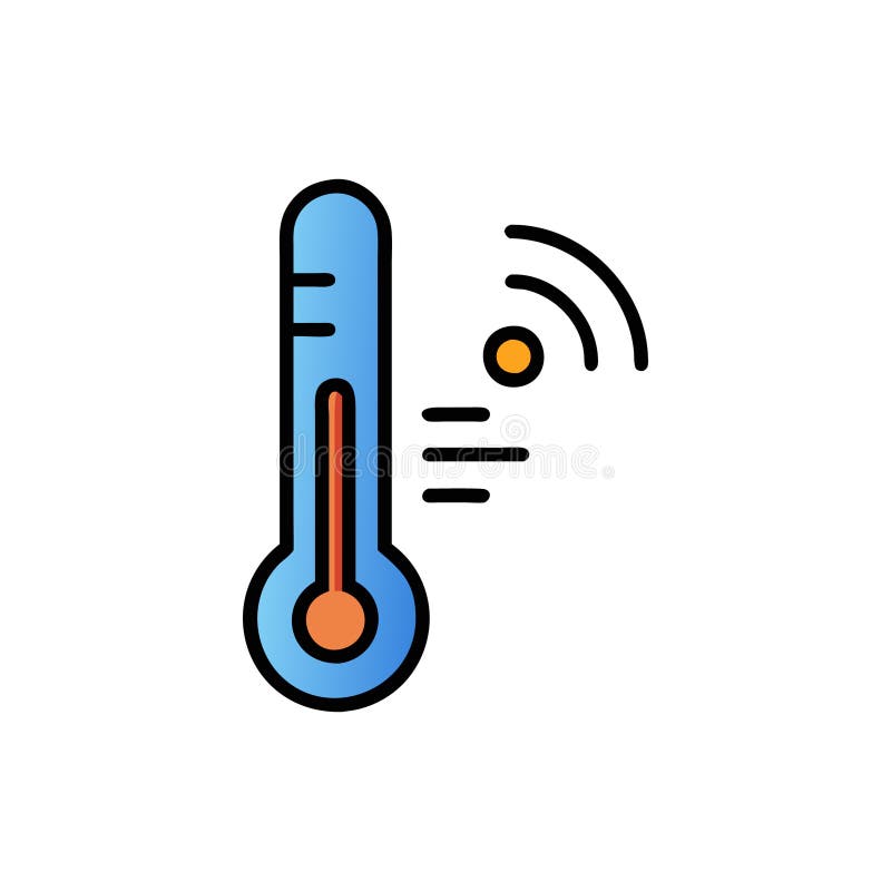 Temperature Sensor Icon for Measurement Stock Illustration ...