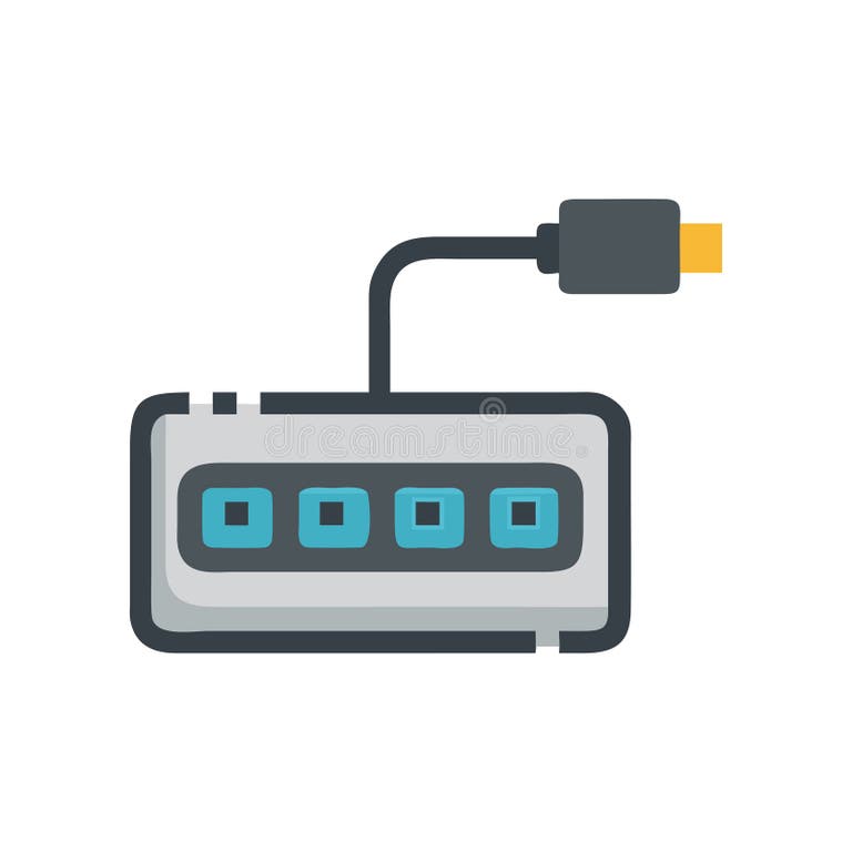 USB Hub Icon for Connectivity Stock Vector - Illustration of internet ...
