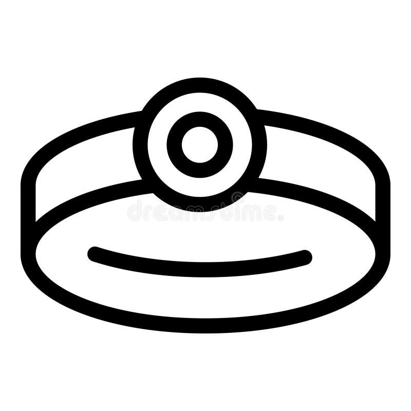 Headlamp Providing Light in Dark Environment Icon Stock Illustration ...