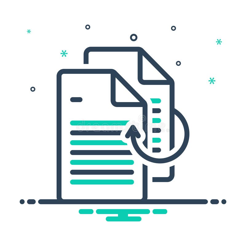 Mix Icon for Reprint, File and Document Stock Vector - Illustration of ...