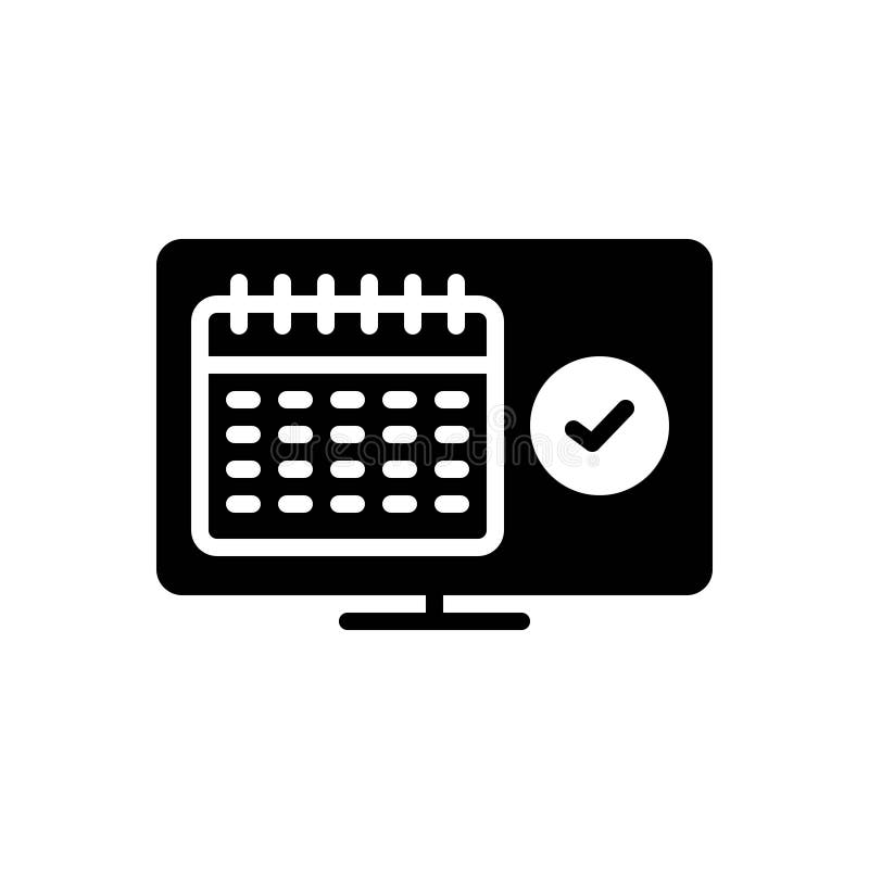 Black Solid Icon for Reservation, Facilities and Online Stock ...