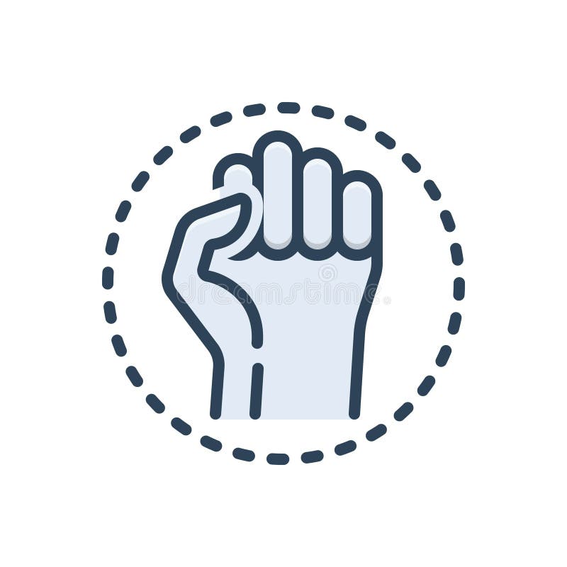 Color Illustration Icon for Resistance, Resist and Protest Stock ...