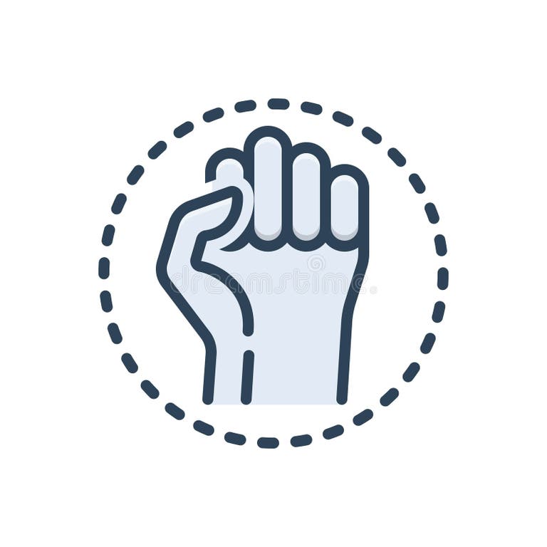 Color Illustration Icon for Resistance, Resist and Protest Stock ...