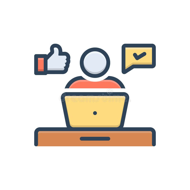 Color Illustration Icon for Resolve, Determination and Pledge Stock ...