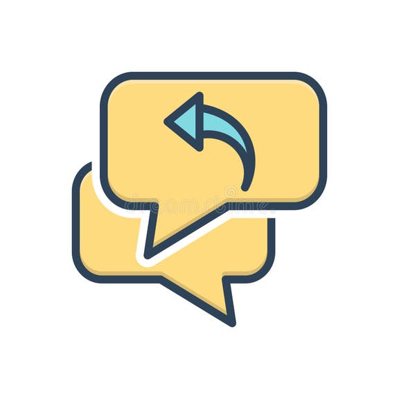 Color Illustration Icon for Respond, Response and Repercussion Stock ...