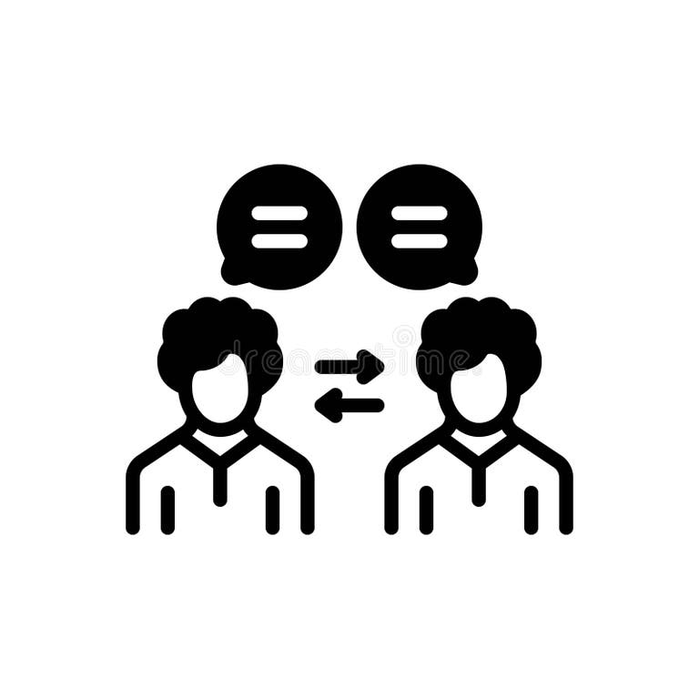 Black Solid Icon for Response, Reaction and Reply Stock Vector ...