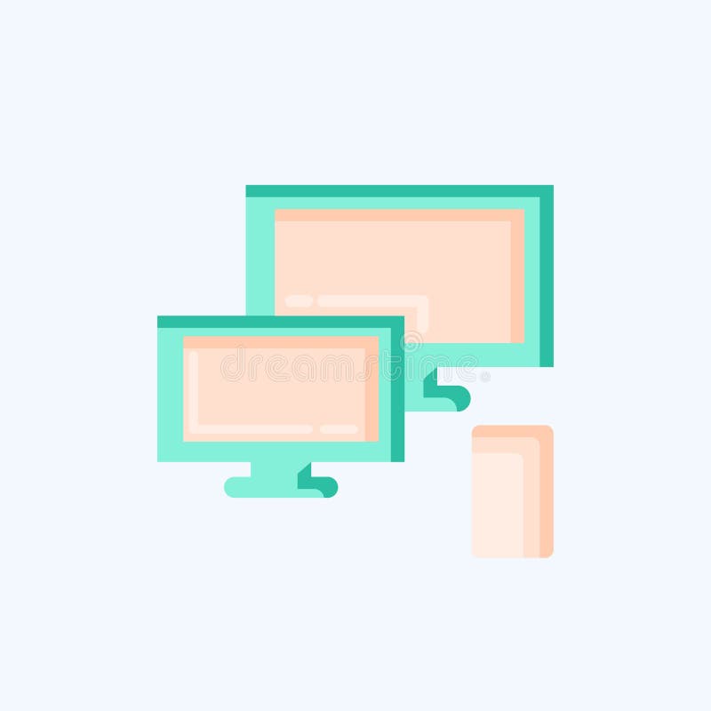 Icon Responsive. Related To Education Symbol. Flat Style. Simple Design ...