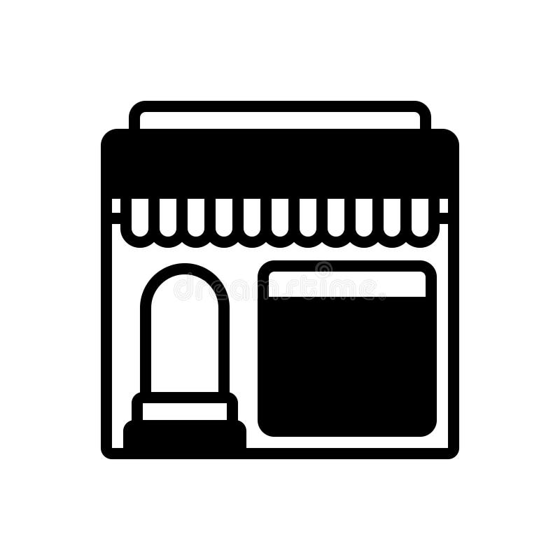 Black Solid Icon for Restaurant, Shop and Cafe Stock Vector ...