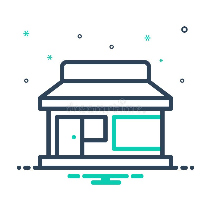 Mix Icon for Retailer, Merchant and Trader Stock Vector - Illustration ...