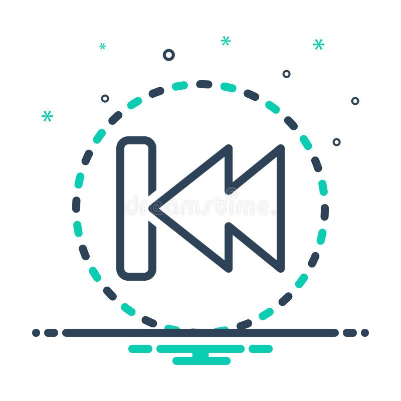 Mix Icon for Reverse, Go Back and Revert Stock Illustration ...