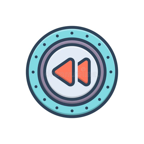 Color Illustration Icon for Reverse, Inverse and Musical Stock ...