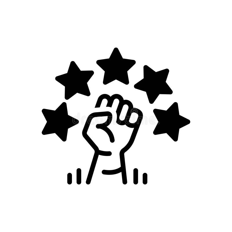 Black Solid Icon for Revolt, Rebellion and Rights Stock Vector ...