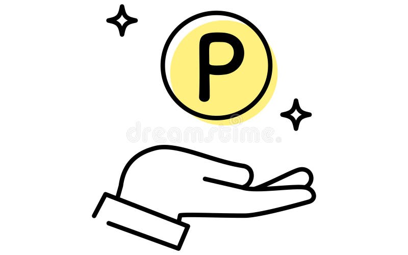 Icon of Rewards Points, Simple Line Drawing Illustration Stock Vector ...