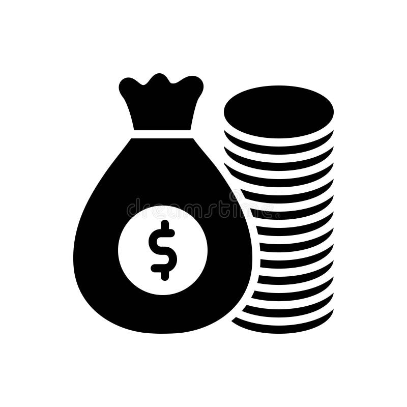 Black Solid Icon for Rich, Wealthy and Money Stock Vector ...
